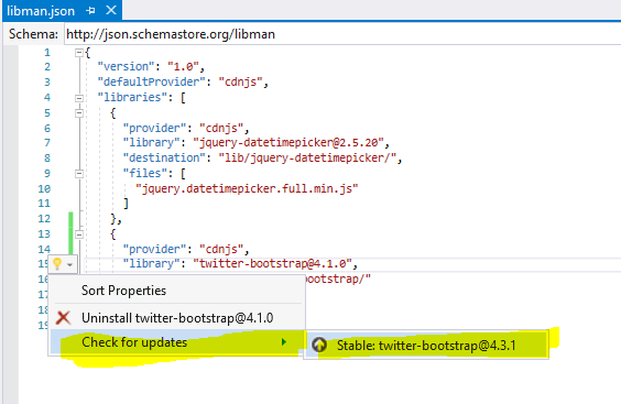 Client-Side Package Management With Library Manager In Visual Studio 2017(libman.json)